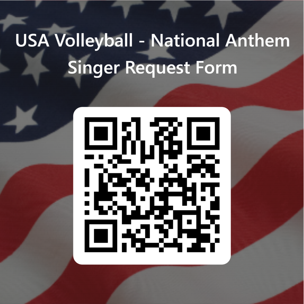 USAV Anthem Request QR Code - USA Volleyball