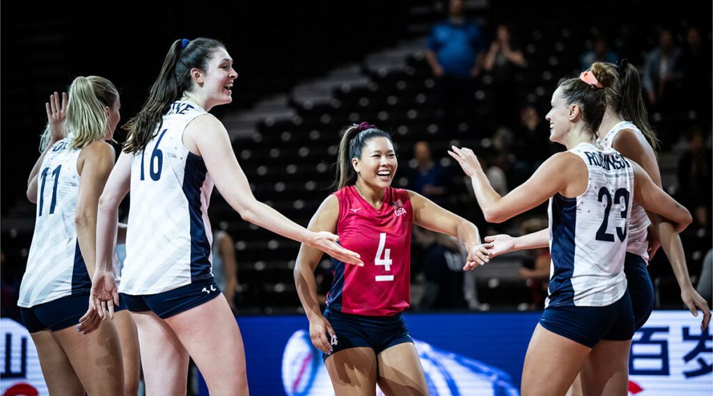 WNT Wins Third Match at VNL 3-0 Over Korea - USA Volleyball