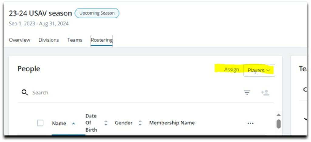 Playbook Step 7: Building Your Rosters in Season Management - USA ...