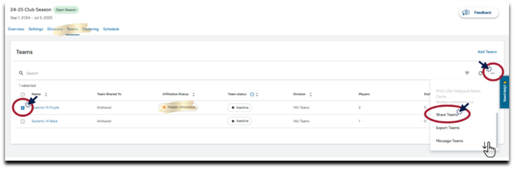 Playbook Step 7: Building Your Rosters in Season Management - USA ...